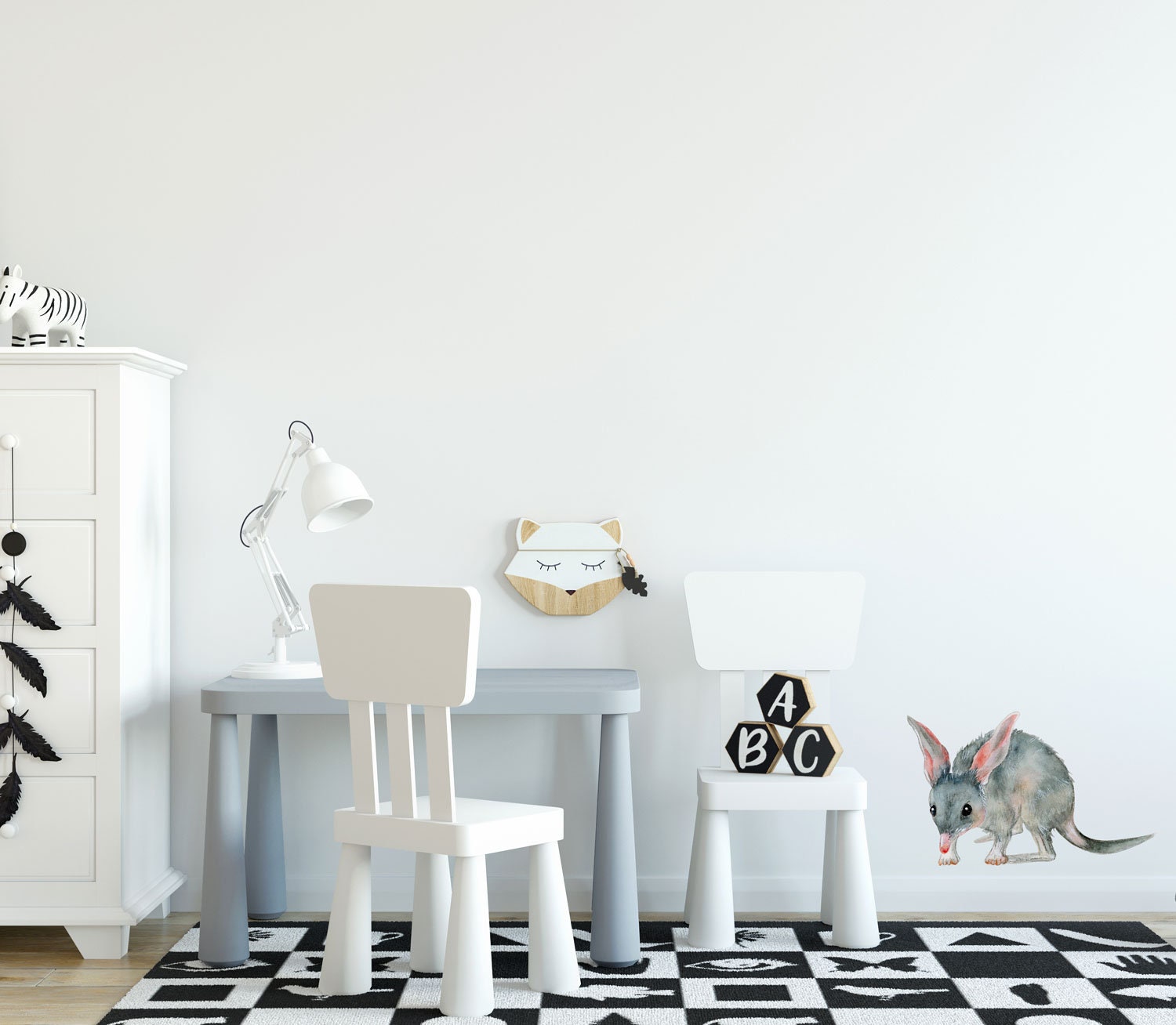 Australian Watercolour Bilby Removable Fabric Wall Sticker for - Etsy ...