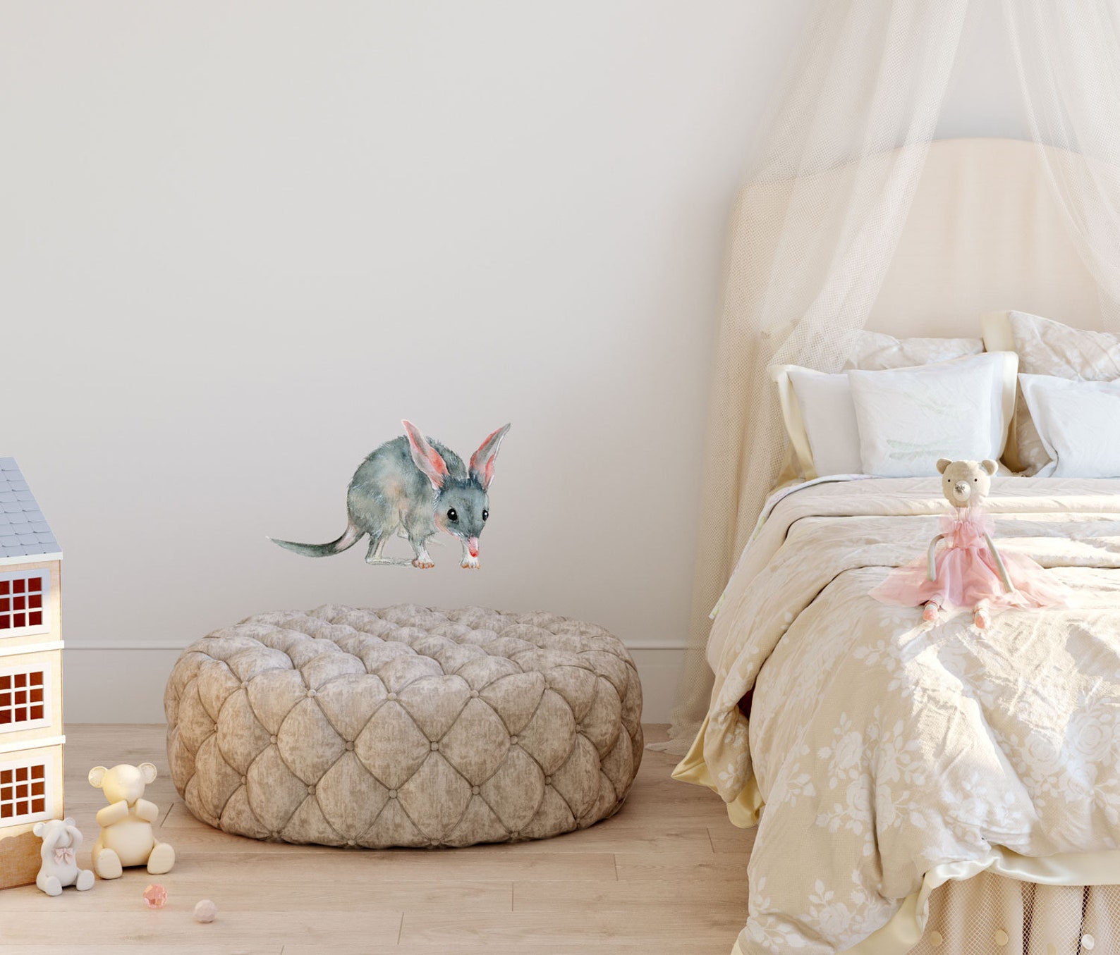 Australian Watercolour Bilby Removable Fabric Wall Sticker for - Etsy ...