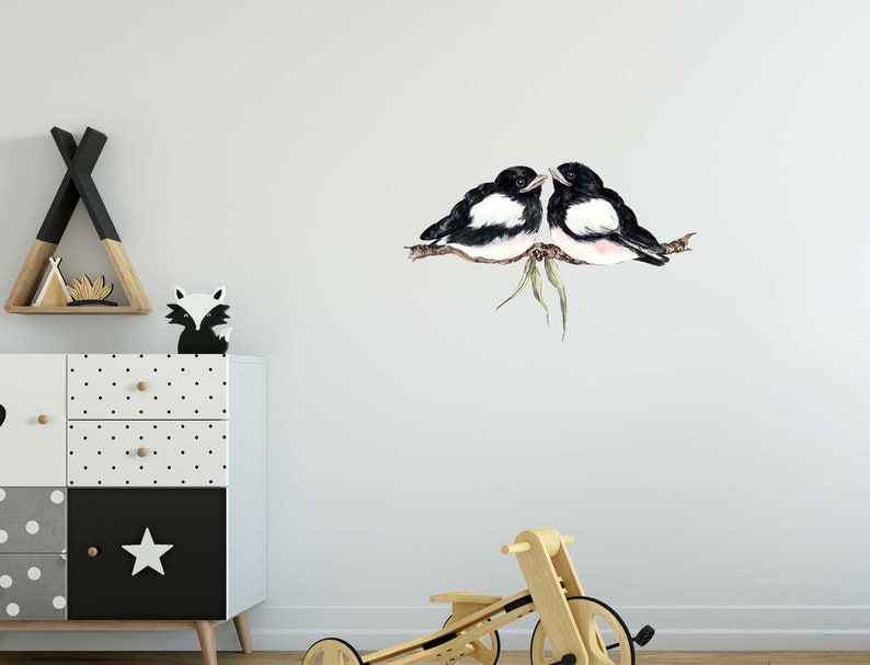 Magpie Removable Fabric Wall Sticker for Room or Nursery Decoration - Etsy