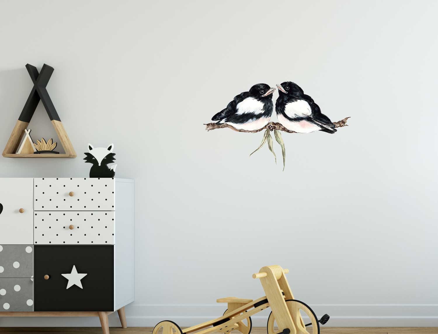 Magpie Removable Fabric Wall Sticker for Room or Nursery Decoration - Etsy