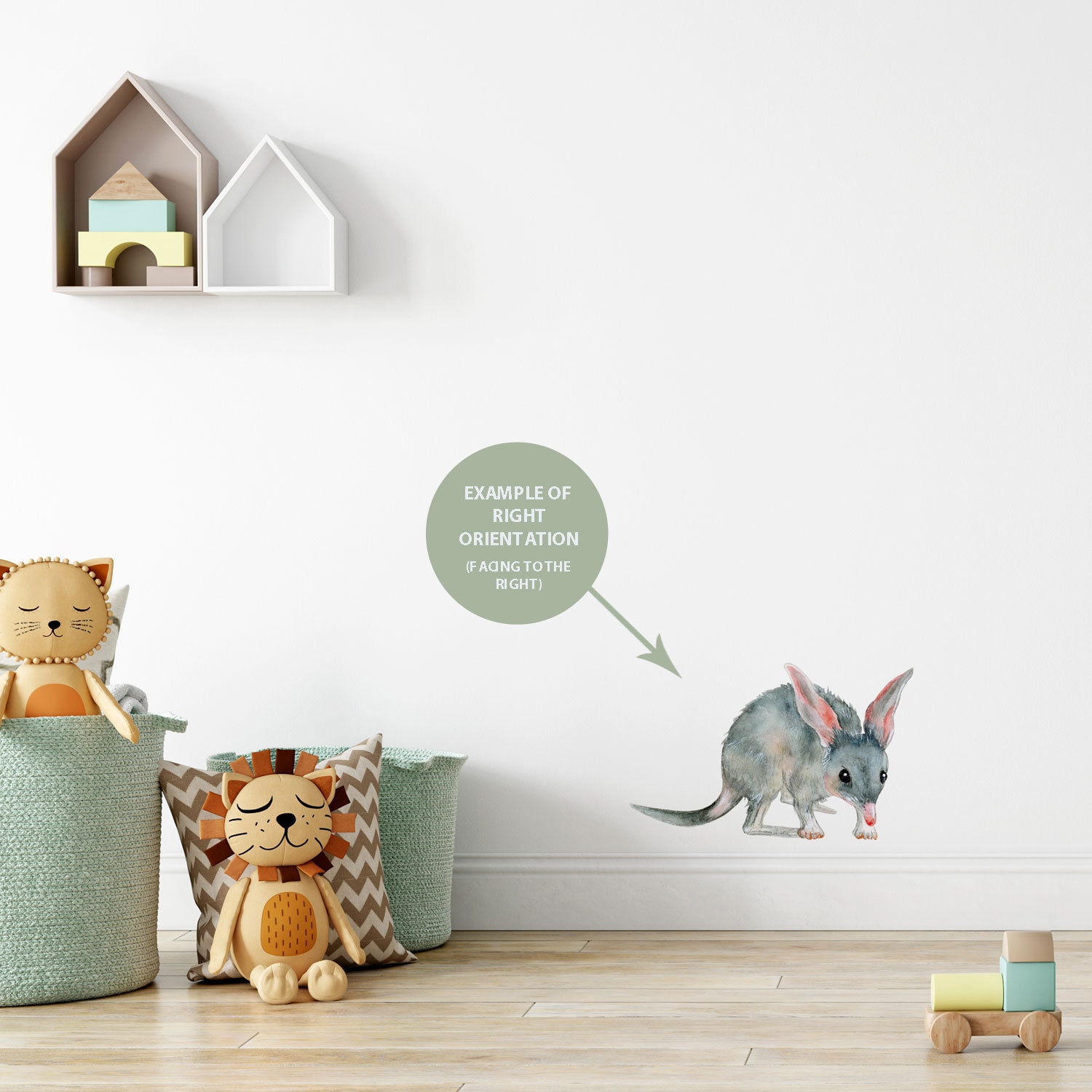 Australian Watercolour Bilby Removable Fabric Wall Sticker for - Etsy ...