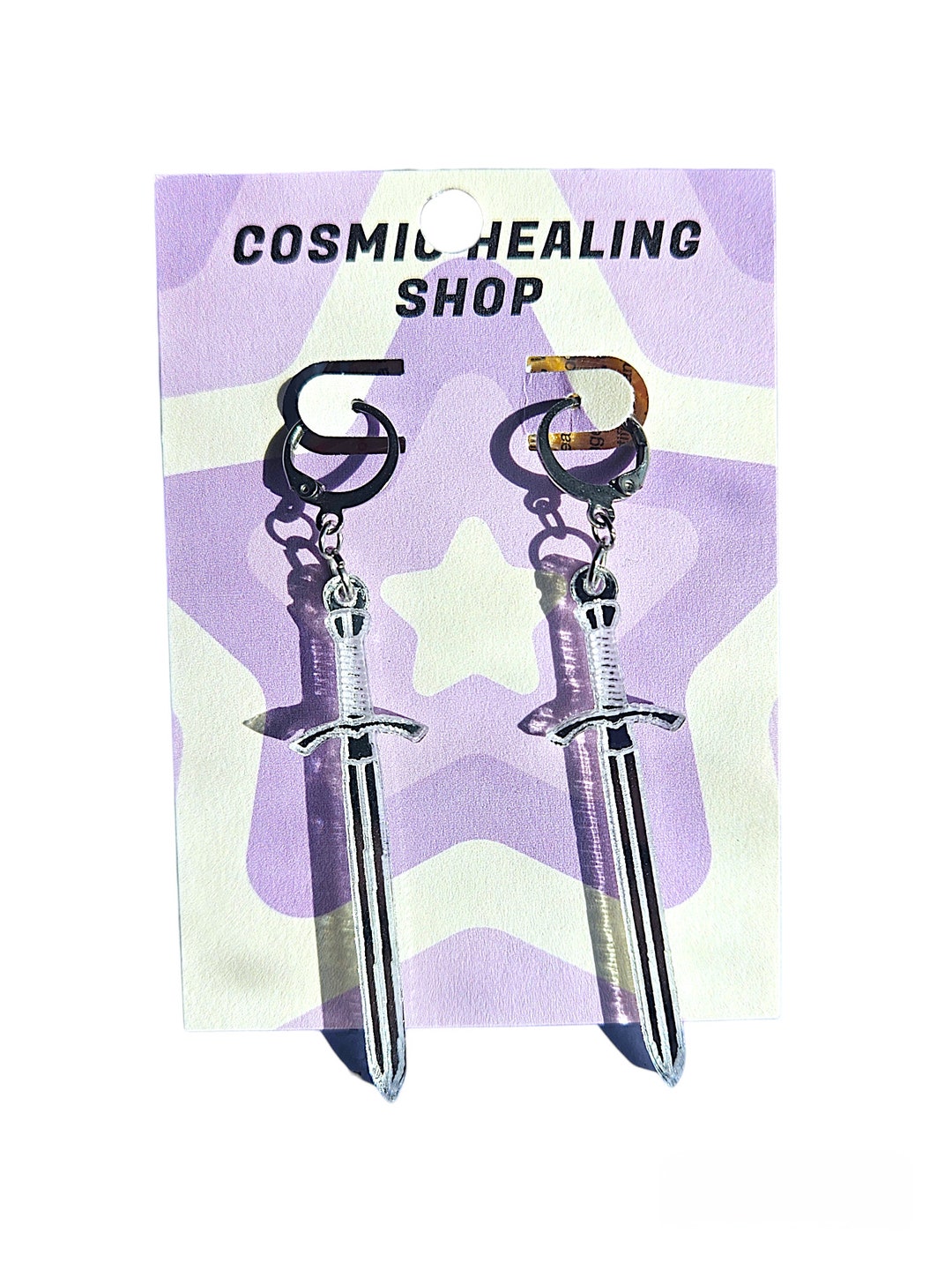 Sword Drop Earrings - Small Laser Cut Acrylic - Womens, Youth, Teen ...