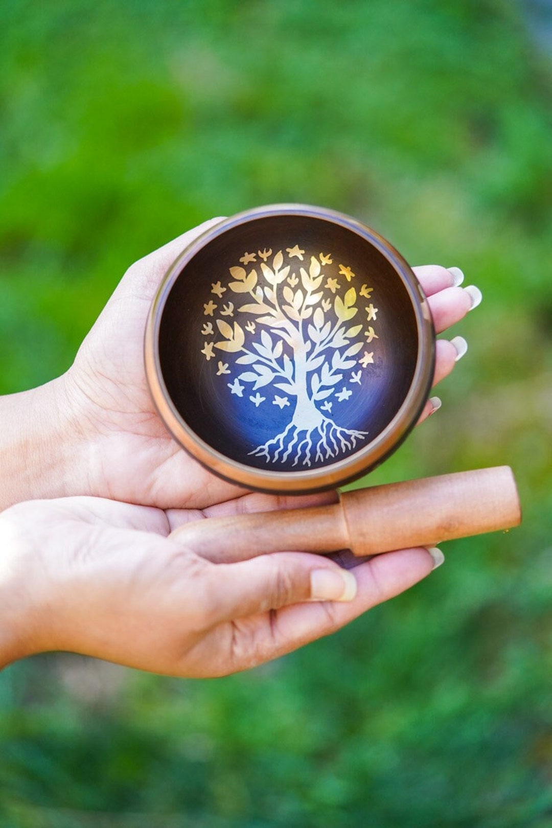 Tree of Life Tibetan Singing Bowl | Handcrafted Spiritual Singing Bowl ...