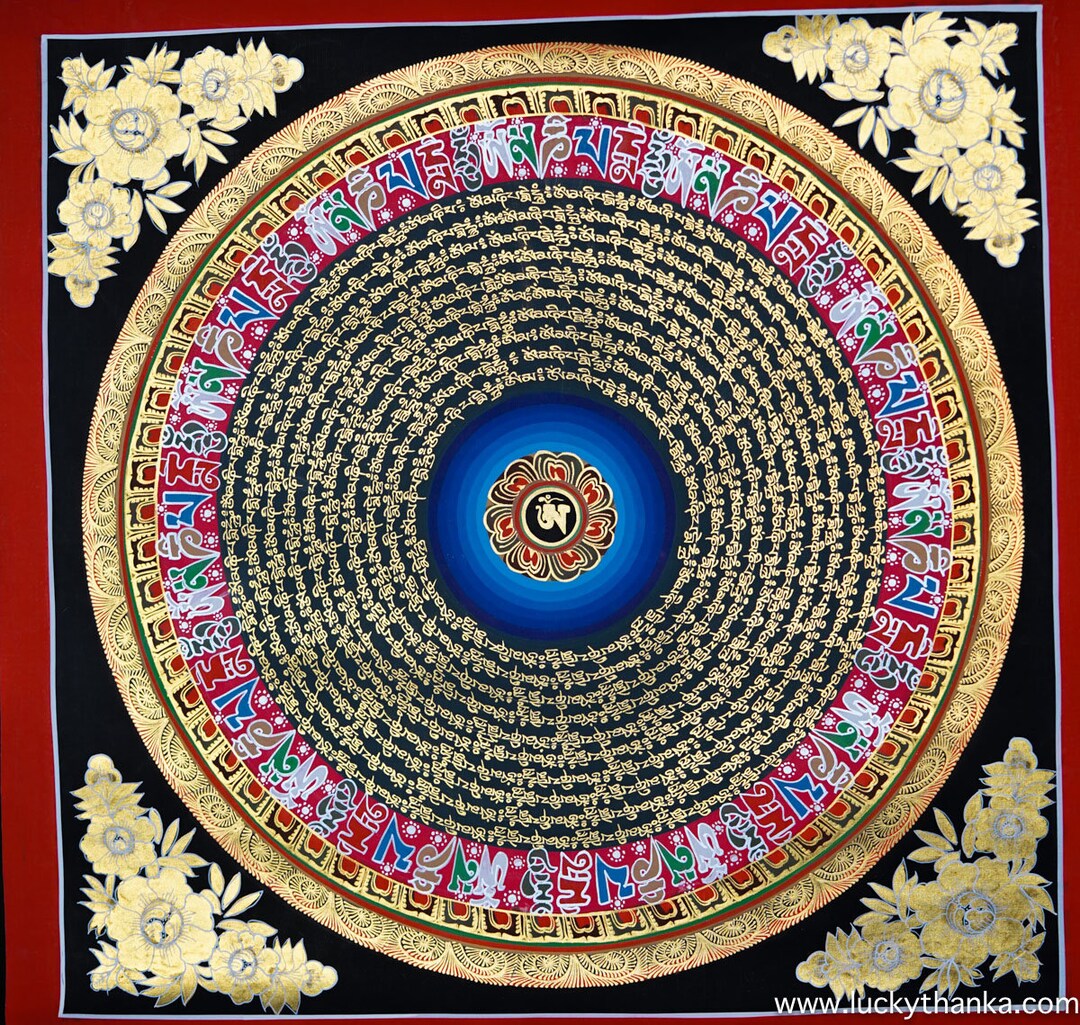 Sale - OM Mantra Mandala Thangka Paintings | Tibetan Hand Painting Arts ...
