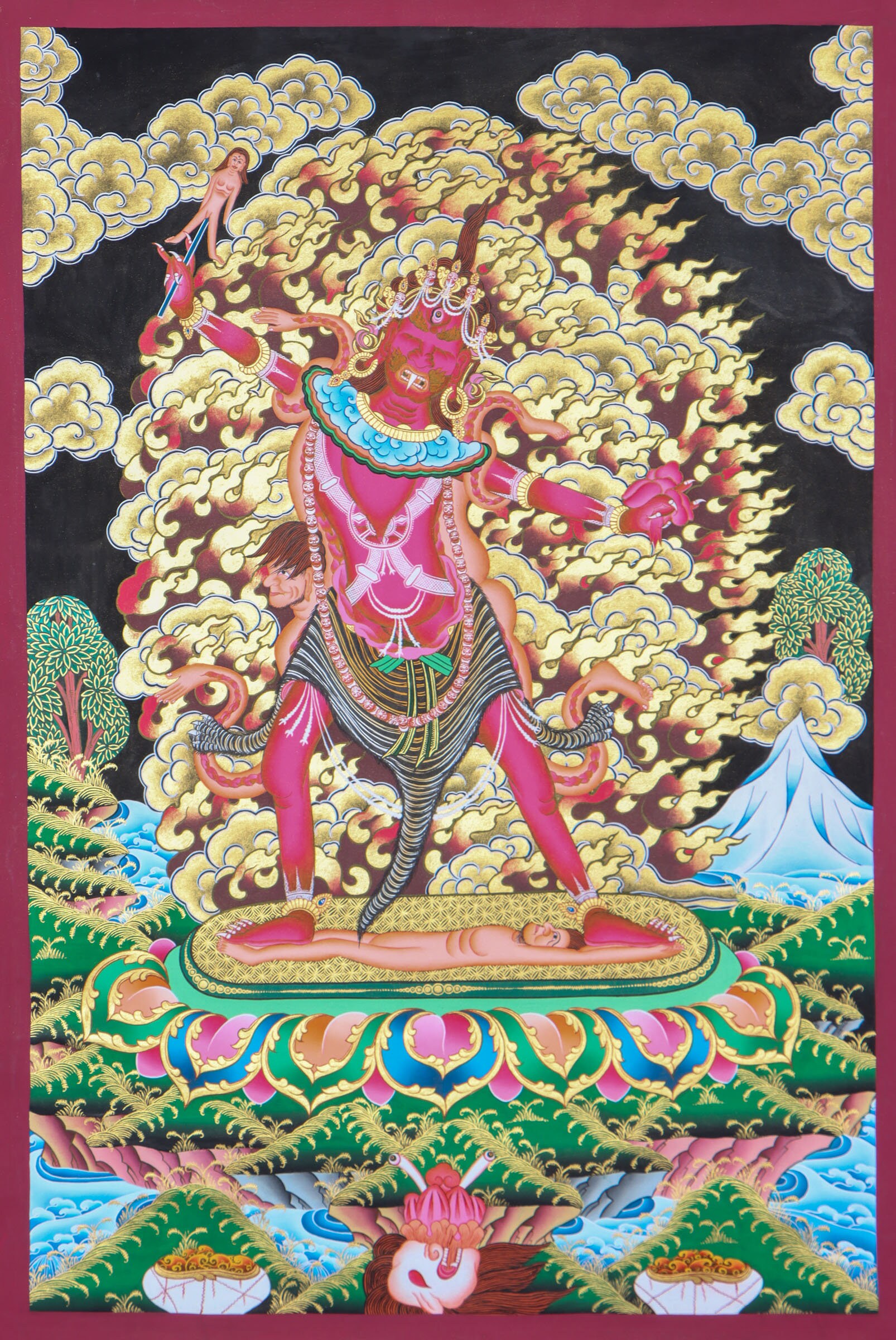 Ekajati Tibetan Thangka Painting | Handpainted Art for Wall Decor and ...