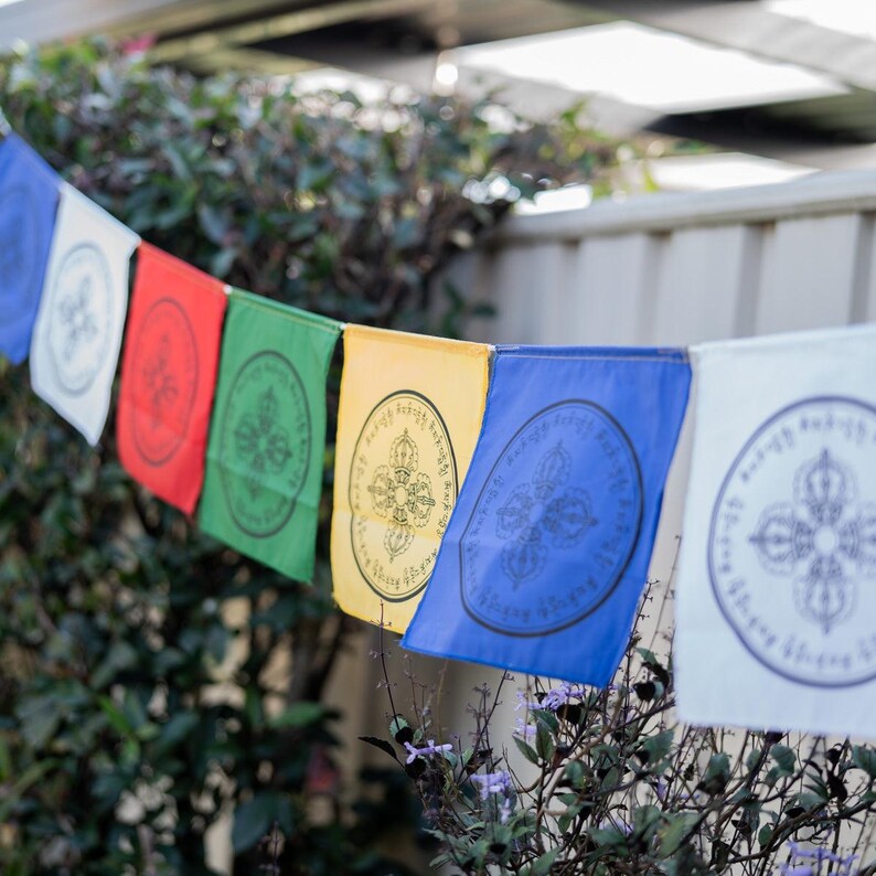 Double Dorje Prayer Flag | Authentic Tibetan Buddhist Prayer Flag for ...