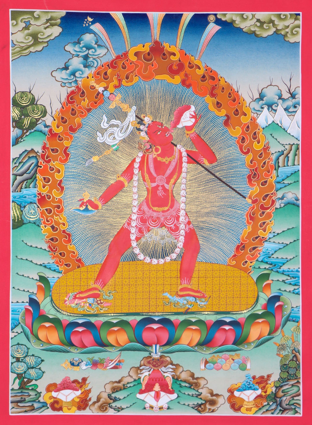Yogini Thangka | Buddhist Female Master Practitioner | Hand Painted ...