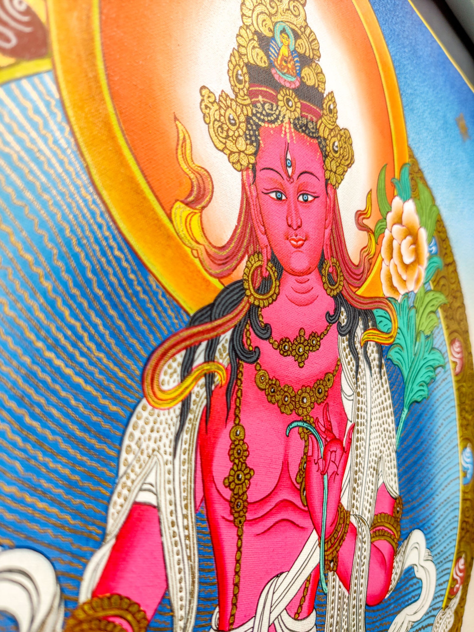 Red Tara Thangka Painting Tara Thangka Painting Female - Etsy