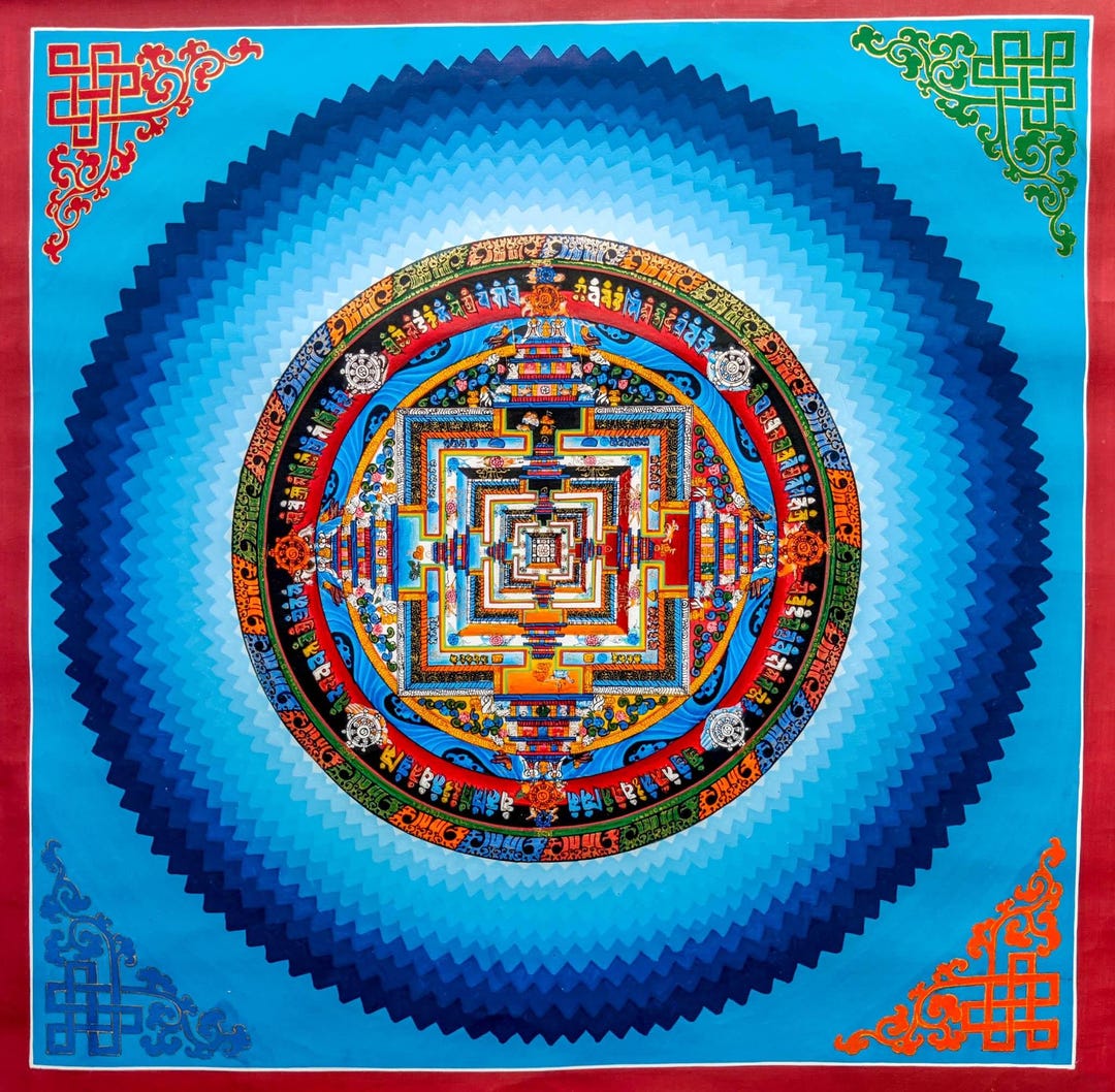 Mandala Painting for Gift - Wheel of Time Kalachakra Mandala Art ...