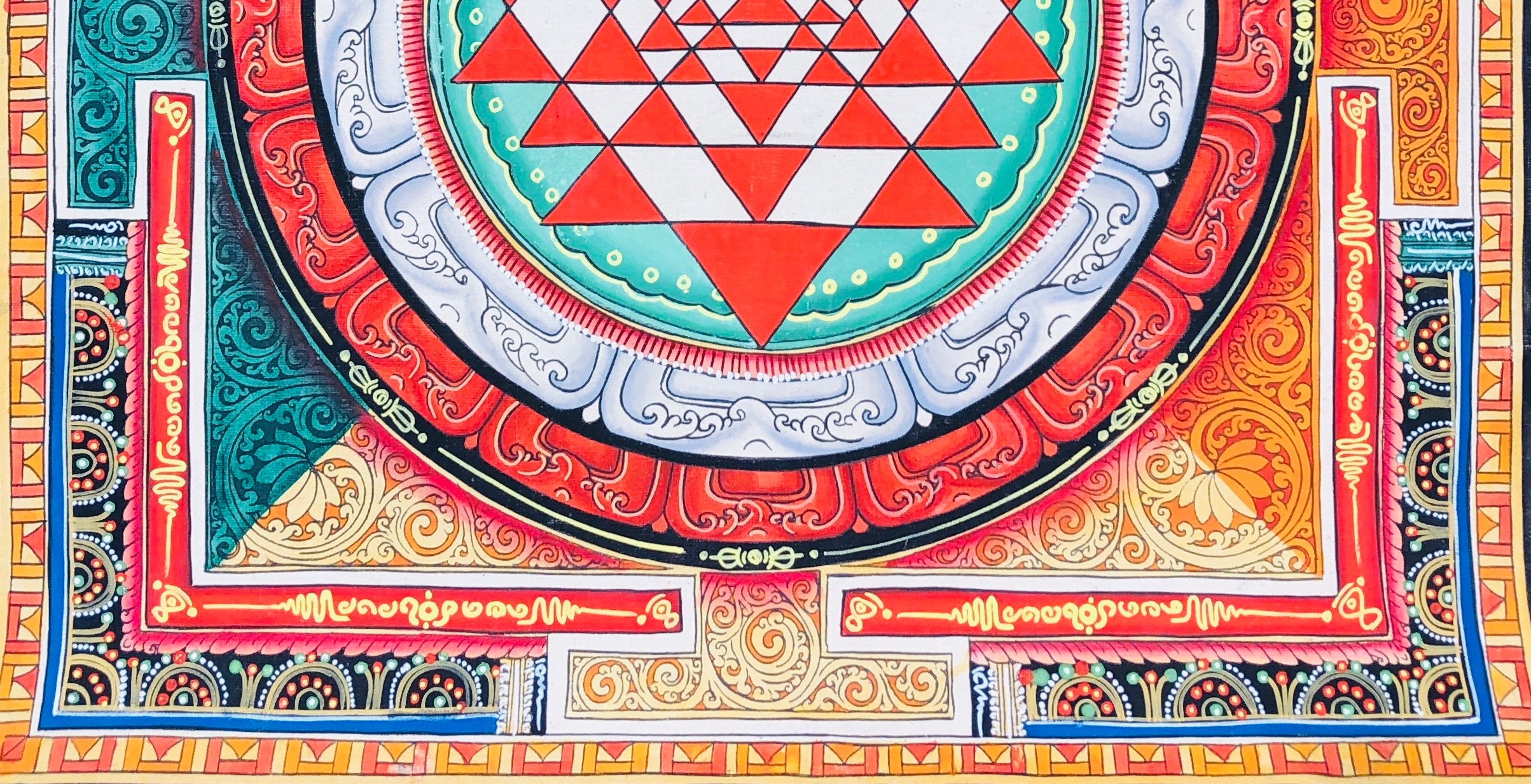 Shri Yantra Mandala Thangka Painting Symbol of Good Luck | Etsy