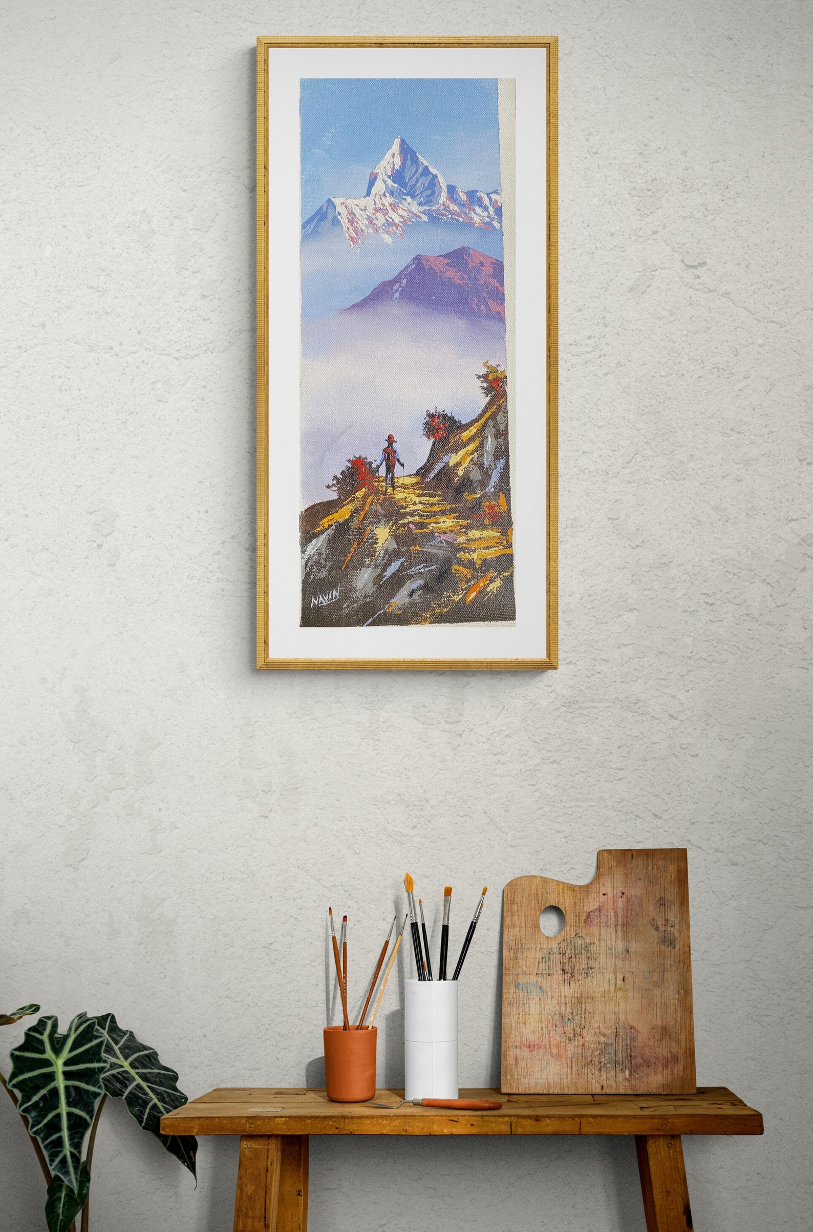 Oil Painting of Machapuchare - Himalayas Art| Handmade Nepalese Art for ...