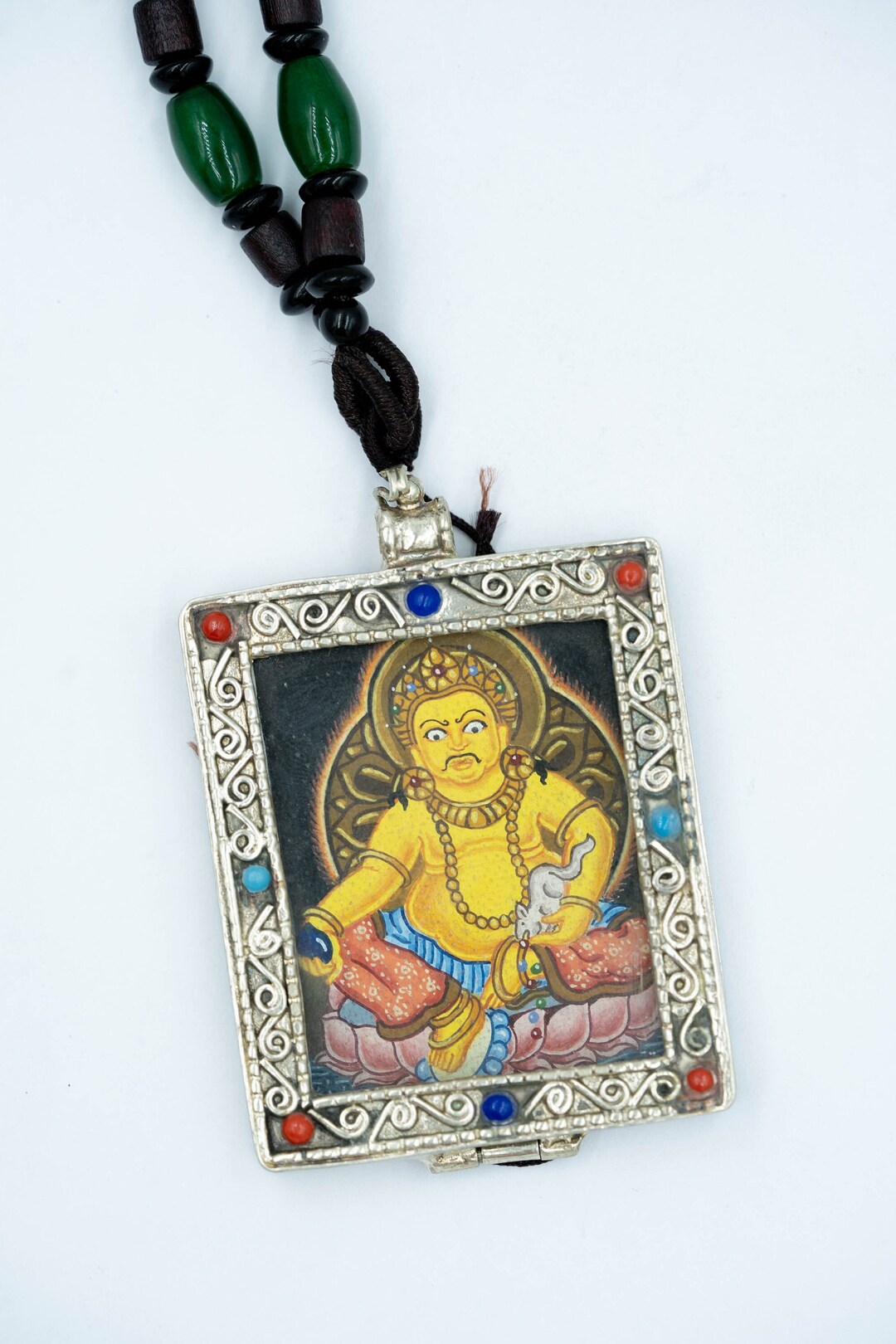 Kuber Mini Thangka or Locket Thangka - Thangka Paintings for Locket ...