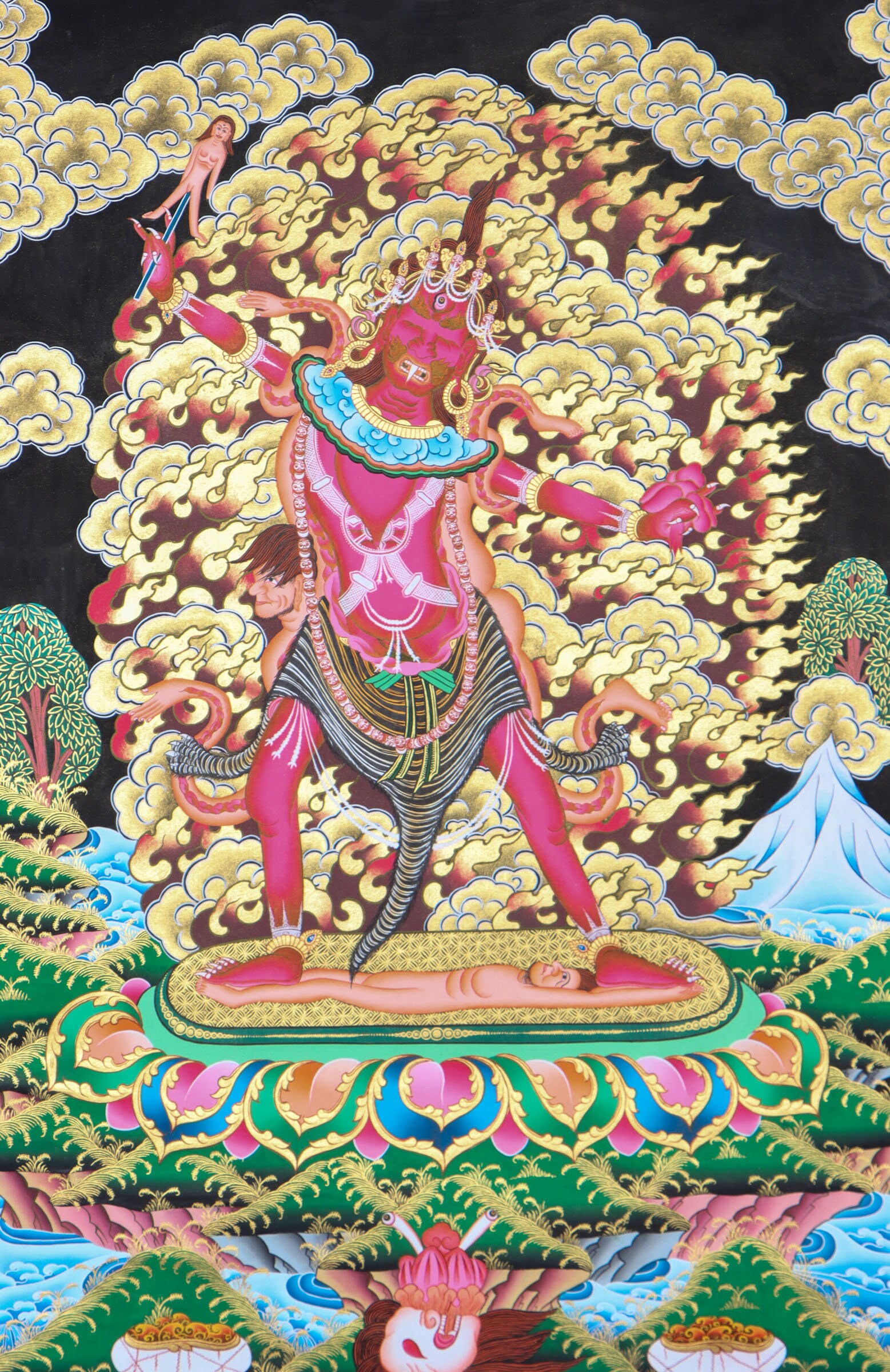 Ekajati Tibetan Thangka Painting | Handpainted Art for Wall Decor and ...