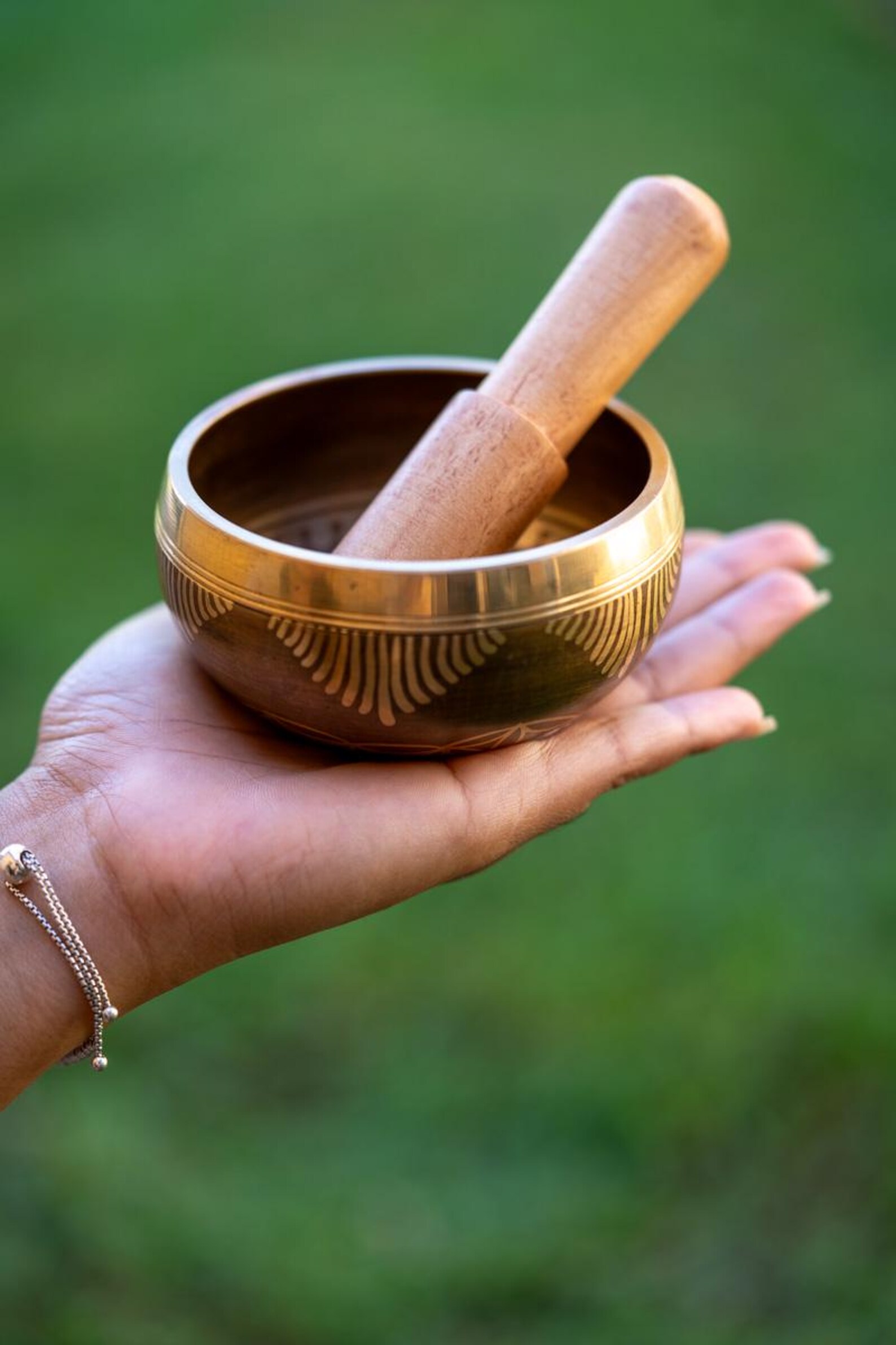 Handcrafted Cosmos Carved Singing Bowl | Tibetan Small Size Singing ...