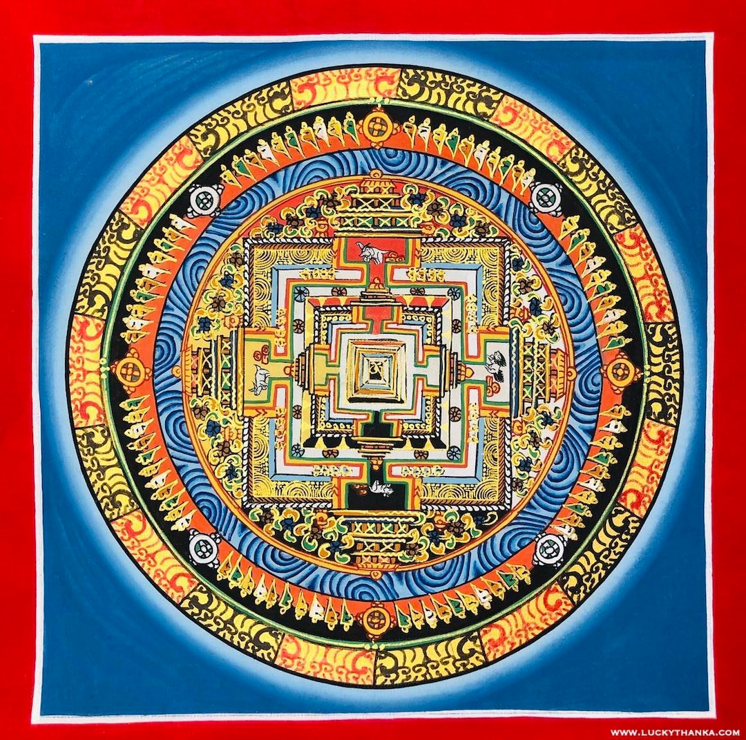 Kalachakra Mandala Thangka Painting | Tibetan Good Luck Art - Etsy