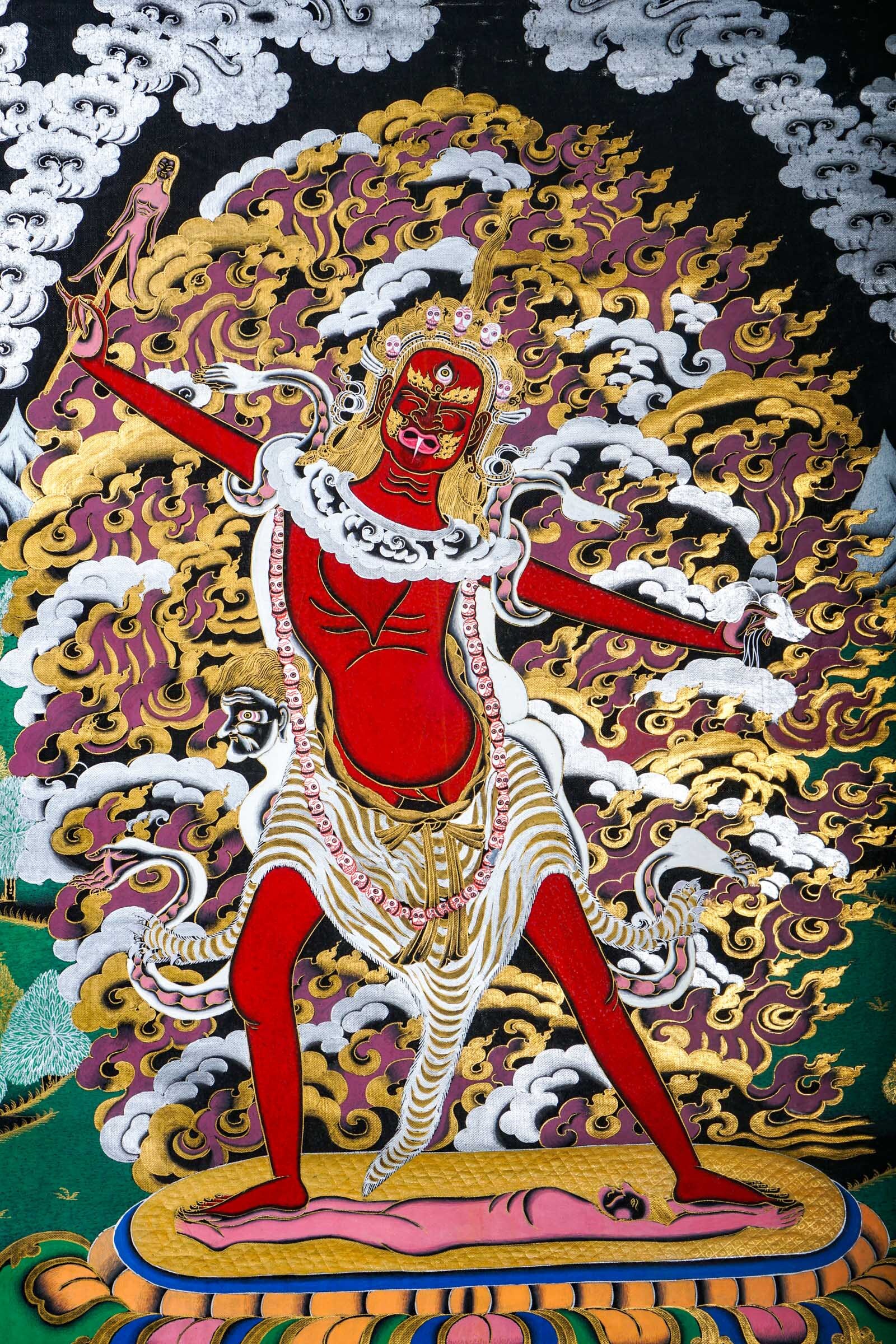 Ekajati Tibetan Thangka Painting | Handpainted Art for Wall Decor and ...