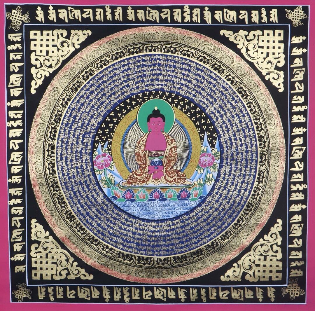Sale - Amitabha Buddha Mandala Painting for Wall Hanging | Hand Painted ...