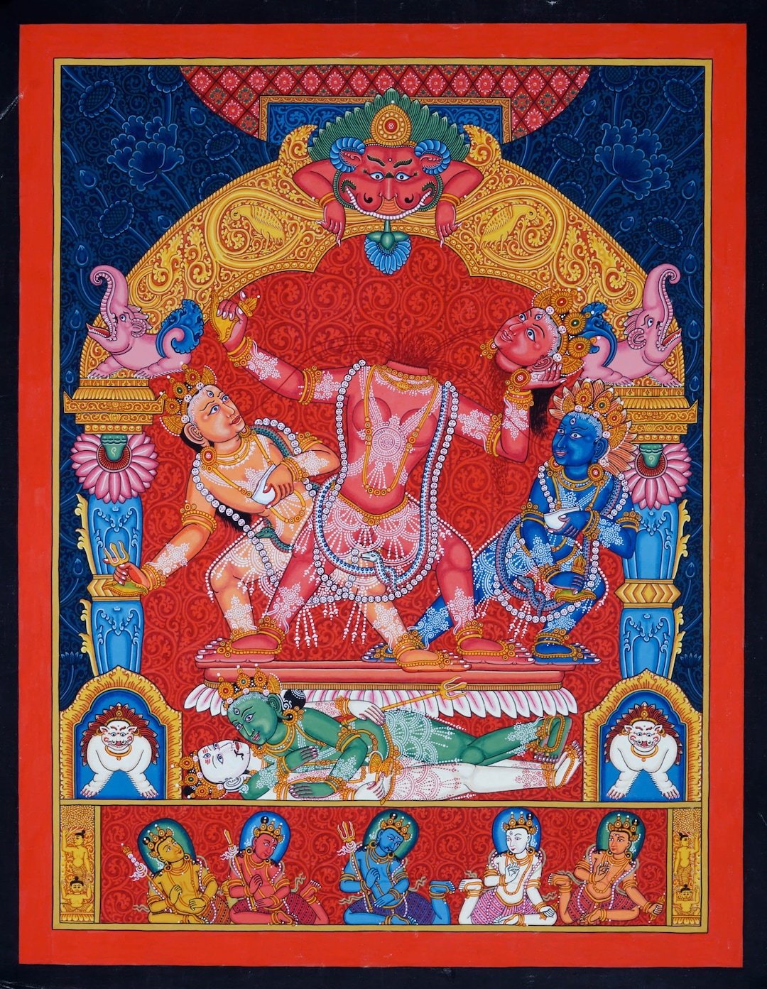 Chinnamasta Thangka Painting | Thangka Painting for Wrathful Female ...