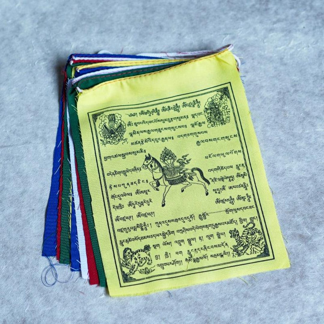 Tibetan Deities Prayer Flag | Spiritual Tibetan Buddhist Prayer Flag ...