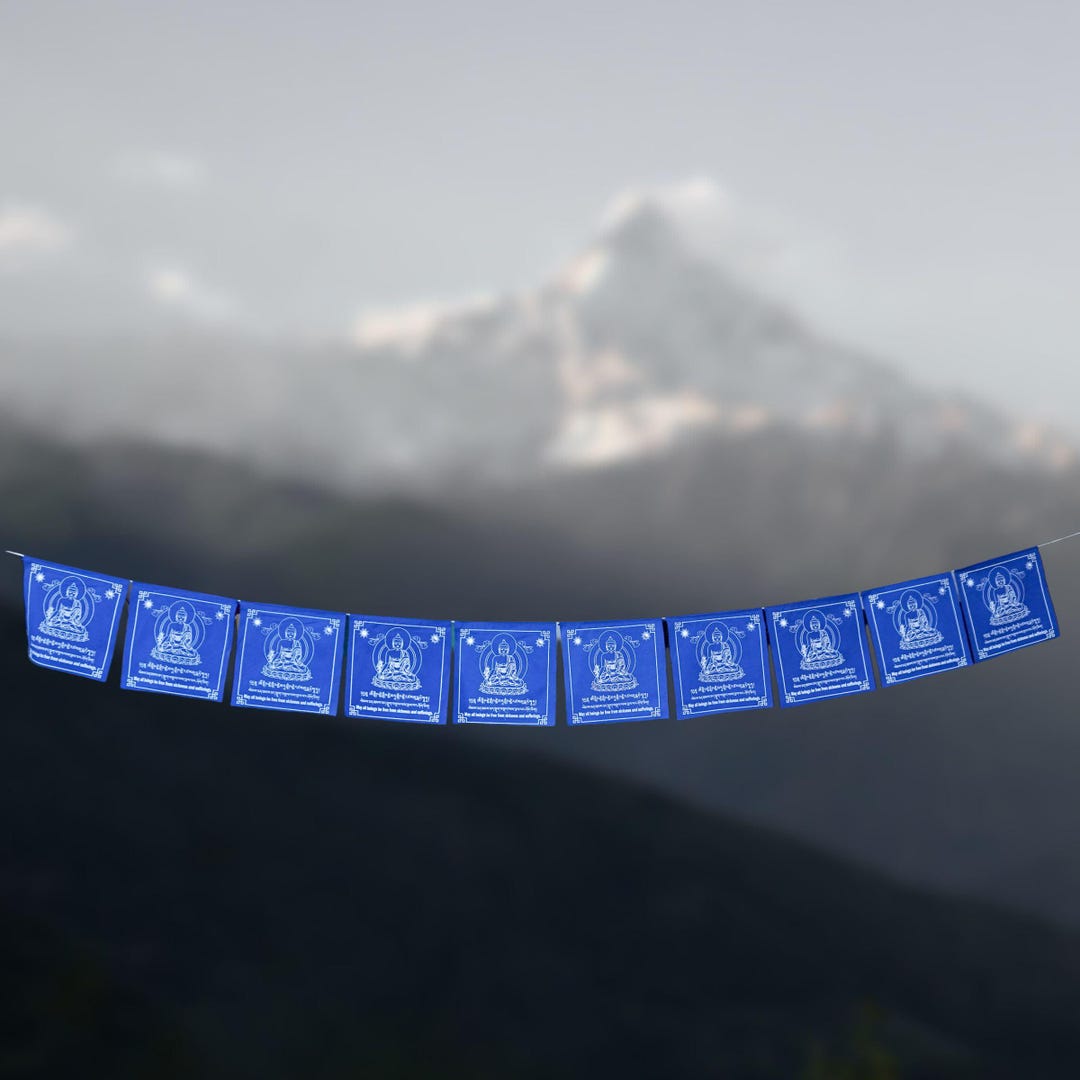 Bhaisajyaguru Healing Buddha Prayer Flag | Tibetan Lungta ( Prayer Flag ...
