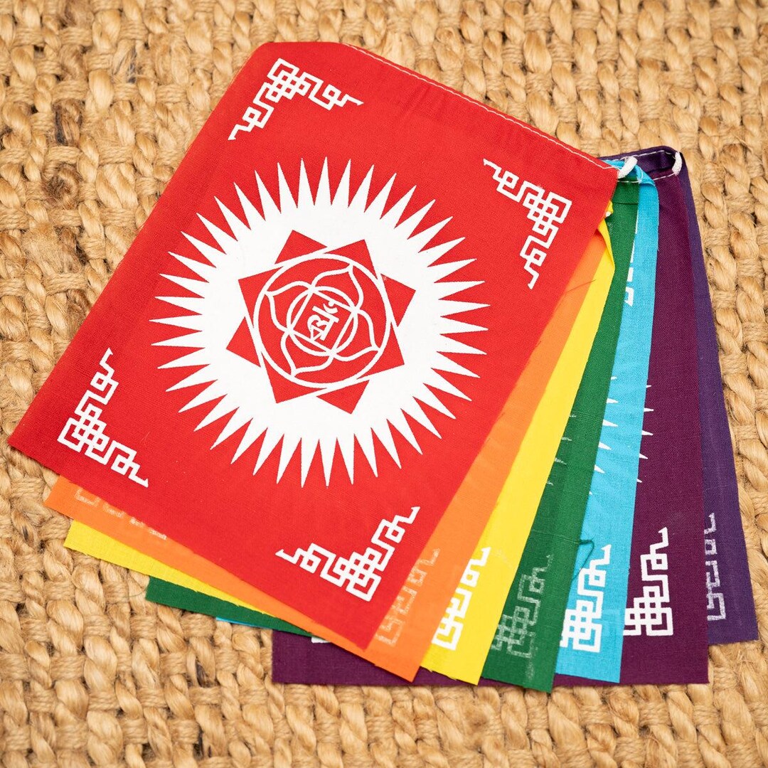 Seven Chakra Prayer Flag | Balance Mind, Body, and Spirit With Vibrant ...