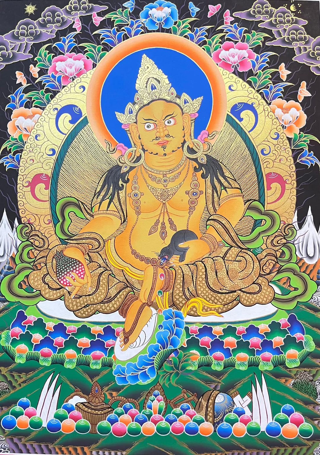Zambala Thangka Painting | Hand-painted Tibetan Buddhist Art ...