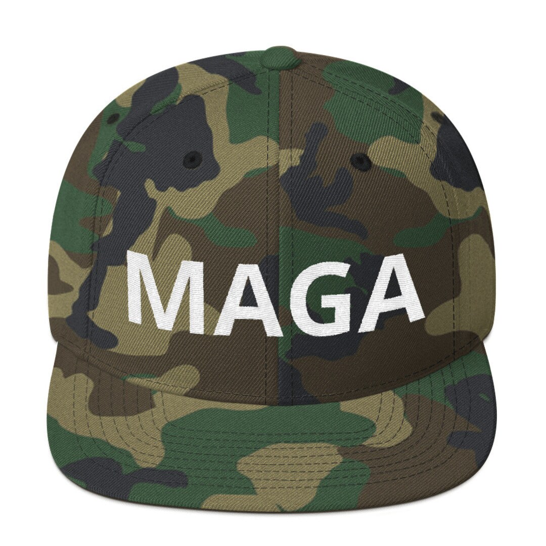 MAGA Make America Great Camo Snapback Hat - Etsy