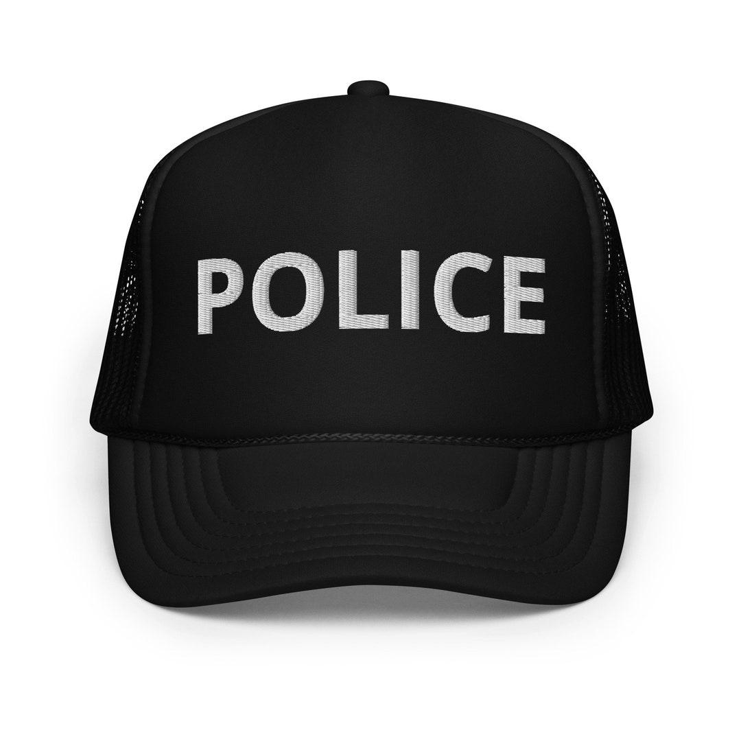 Police Black Foam Trucker Mesh Hat - Etsy