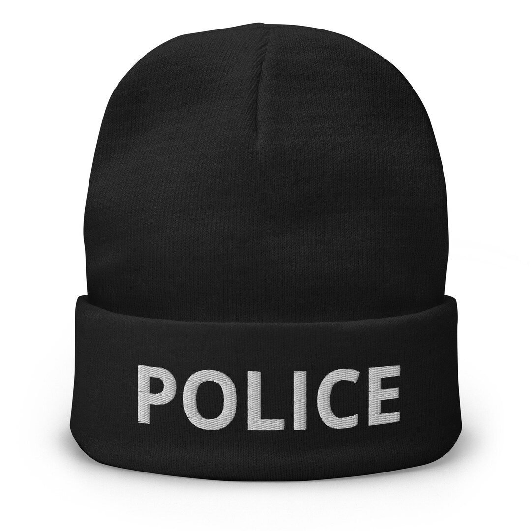 Police Beanie Police Officer Embroidered Beanie - Etsy
