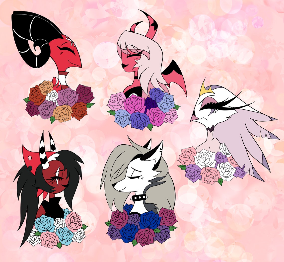 Limited Edition Helluva Boss Sappic Spring Enamel Pin Set - Etsy