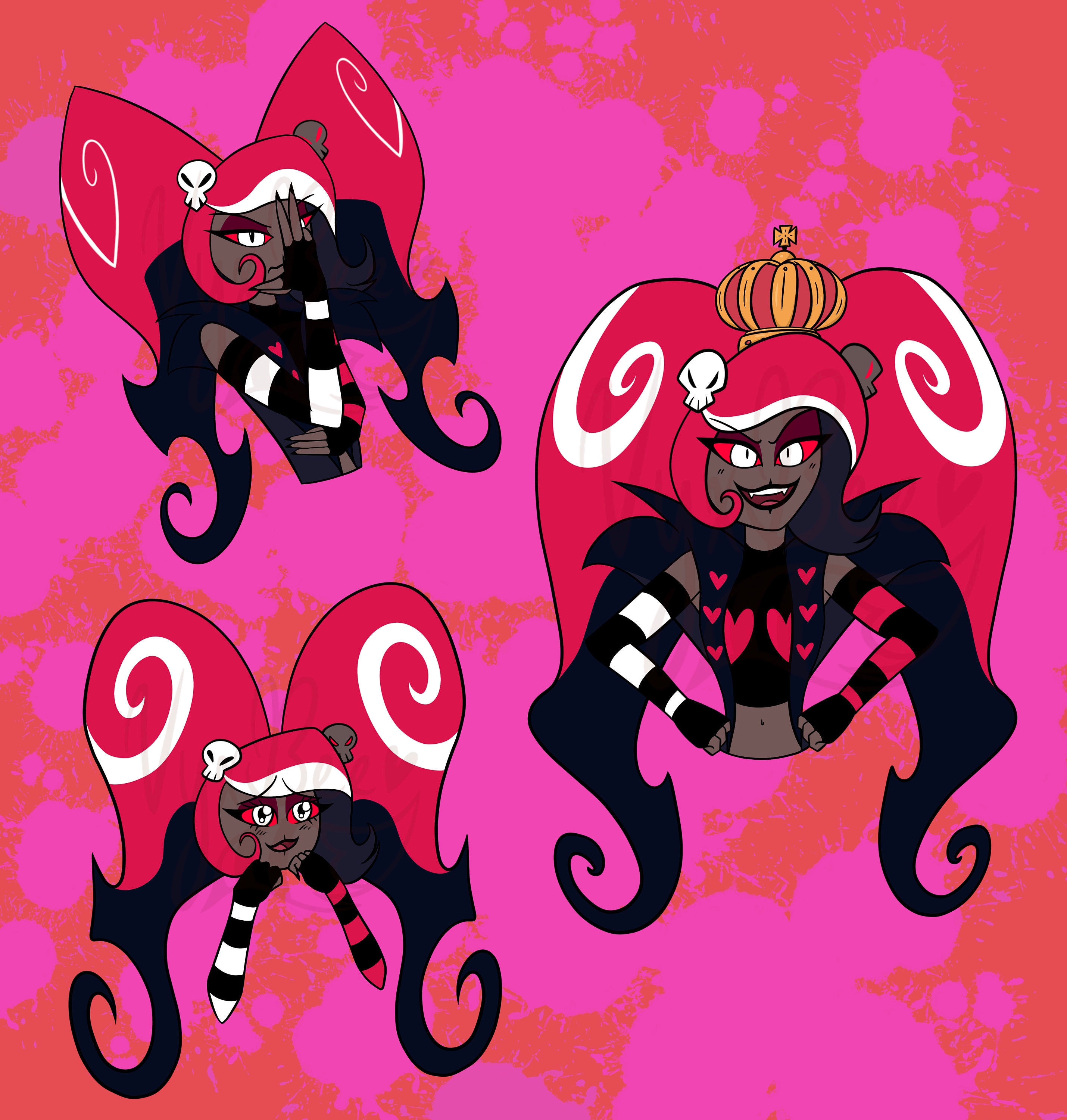 Danganronpa X Hazbin Hotel Velvette Junko Enoshima Stickers - Etsy