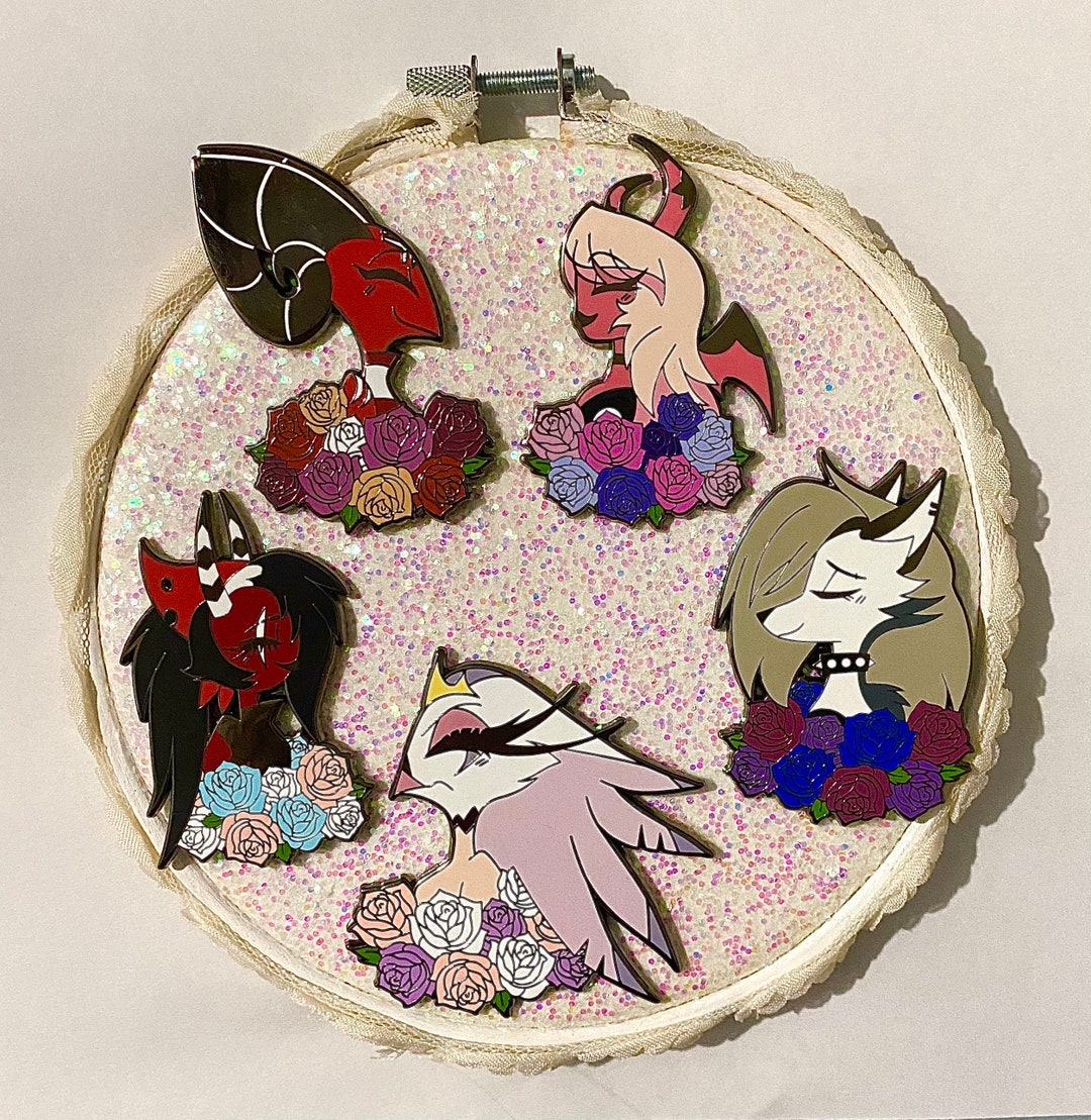 Limited Edition Helluva Boss Sappic Spring Enamel Pin Set - Etsy