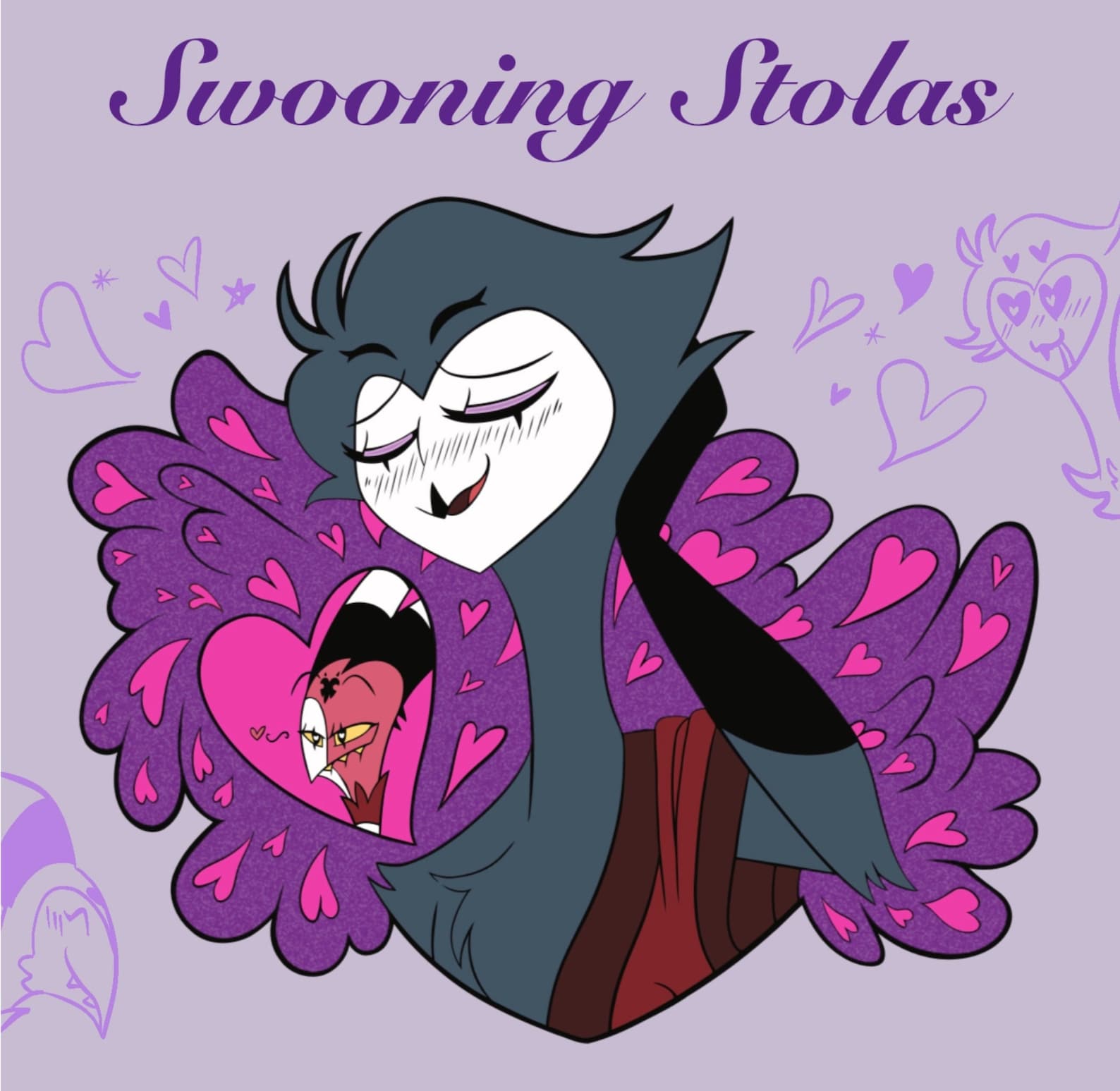 PREORDER Helluva Boss Swooning Stolas Glitter Soft Enamel Pin - Etsy