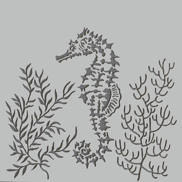 Seahorse Stencil - Etsy