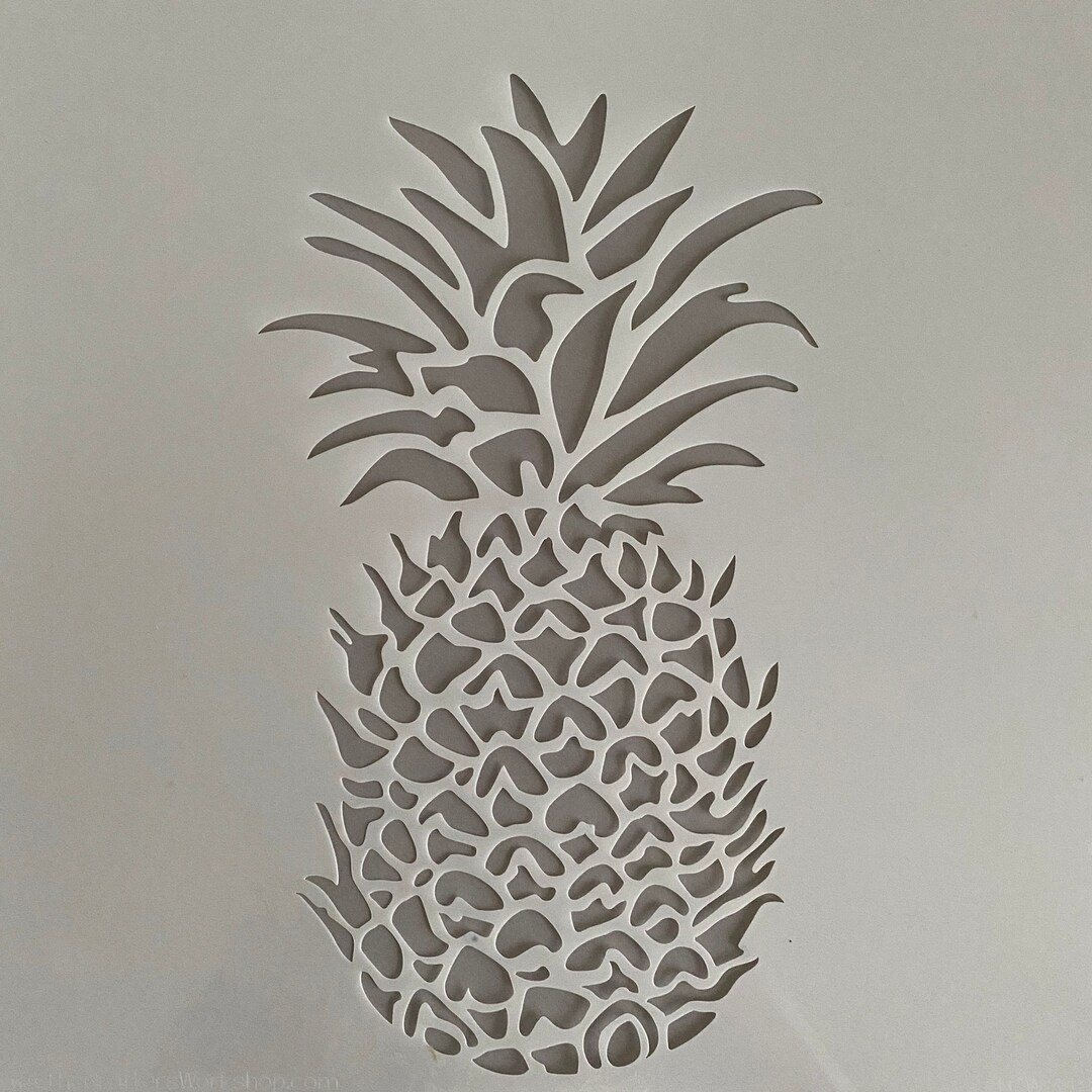 Pineapple Stencil: Tropical Decor, DIY Crafting (6x6 or 12x12 Inch) - Etsy