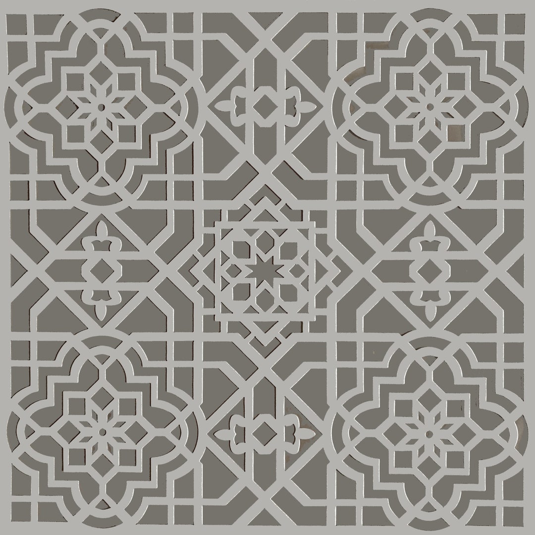Moroccan Tile Stencil - Small - Etsy