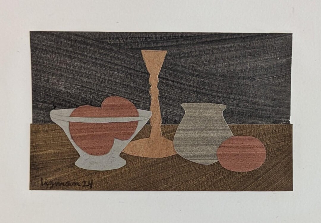 Original Collage Artwork, Still Life With Clementines, Still Life, 3x5 ...