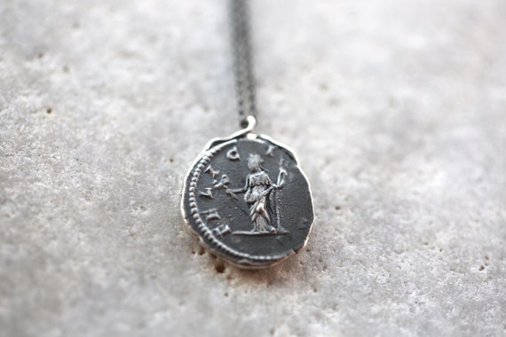 Sterling Silver Felicitas Goddess Ancient Coin Replica - Etsy