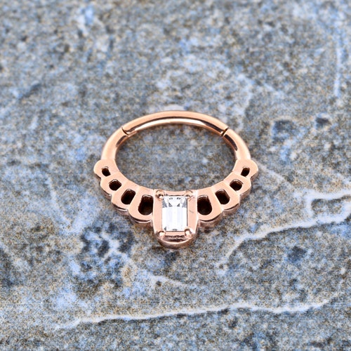 Indian Swirl Septum Clicker Ring / Daith Earring Rose Gold / - Etsy