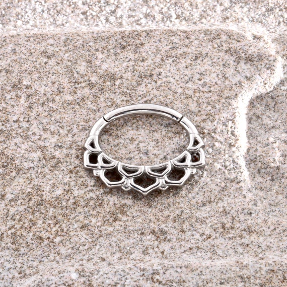 Beautiful Daith Clicker Septum Clicker Ring Jewelry 316L - Etsy