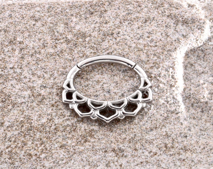 Beautiful Daith Clicker, Septum Clicker Ring Jewelry 316L Surgical ...