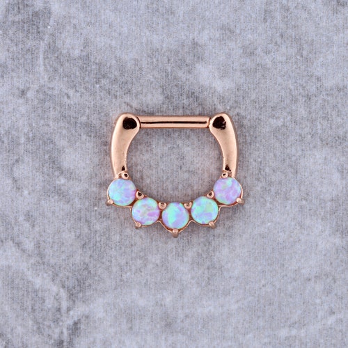 Gorgeous Rose Gold Daith Piercing Jewelry Septum Ring Set - Etsy