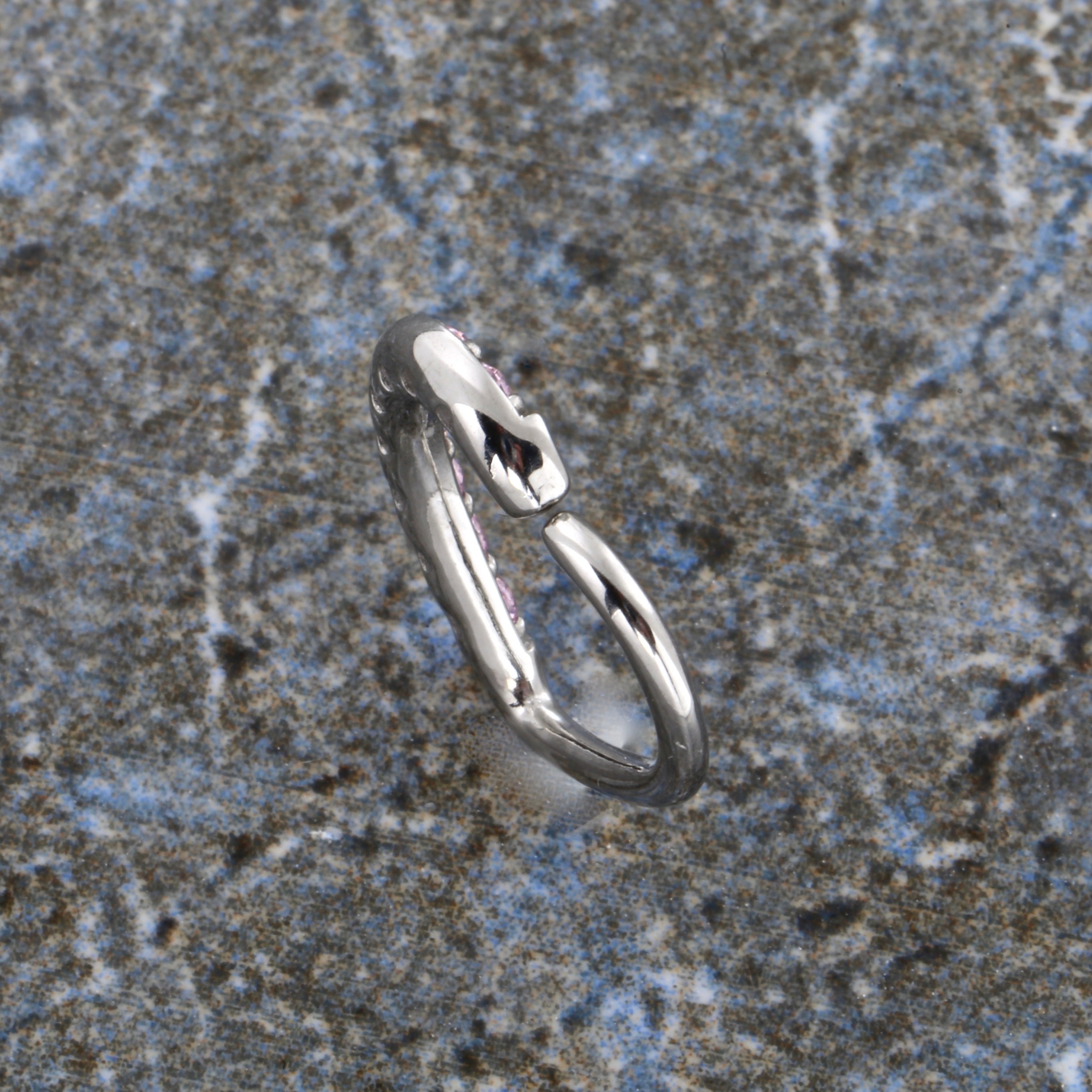 Bendable Heart Daith Piercing Jewelry With Violet Purple - Etsy