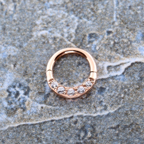 Beautiful Rose Gold Daith Clicker Septum Clicker Ring Jewelry - Etsy