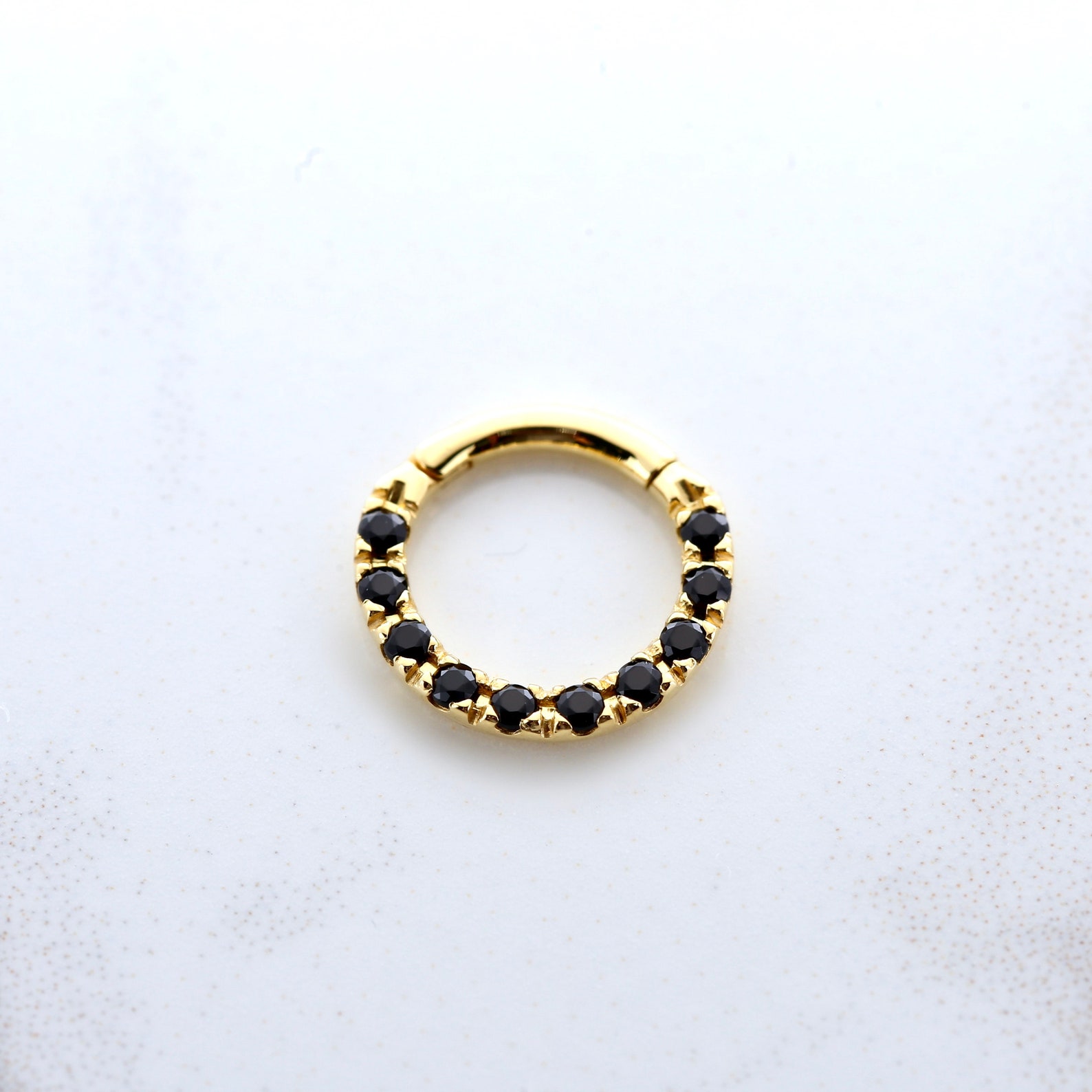 Beautiful 18k Solid Gold Daith Clicker Ring Septum Clicker - Etsy