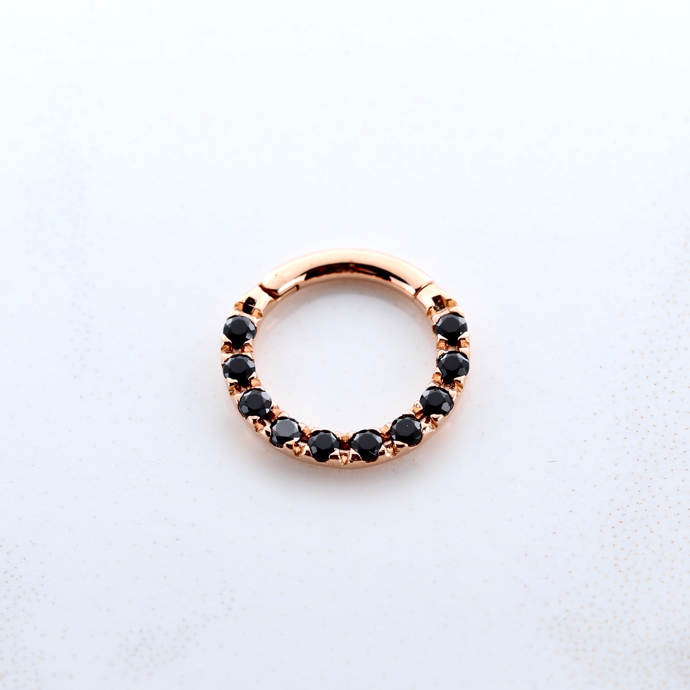 Beautiful 18k Solid Rose Gold Daith Clicker Ring Septum - Etsy UK