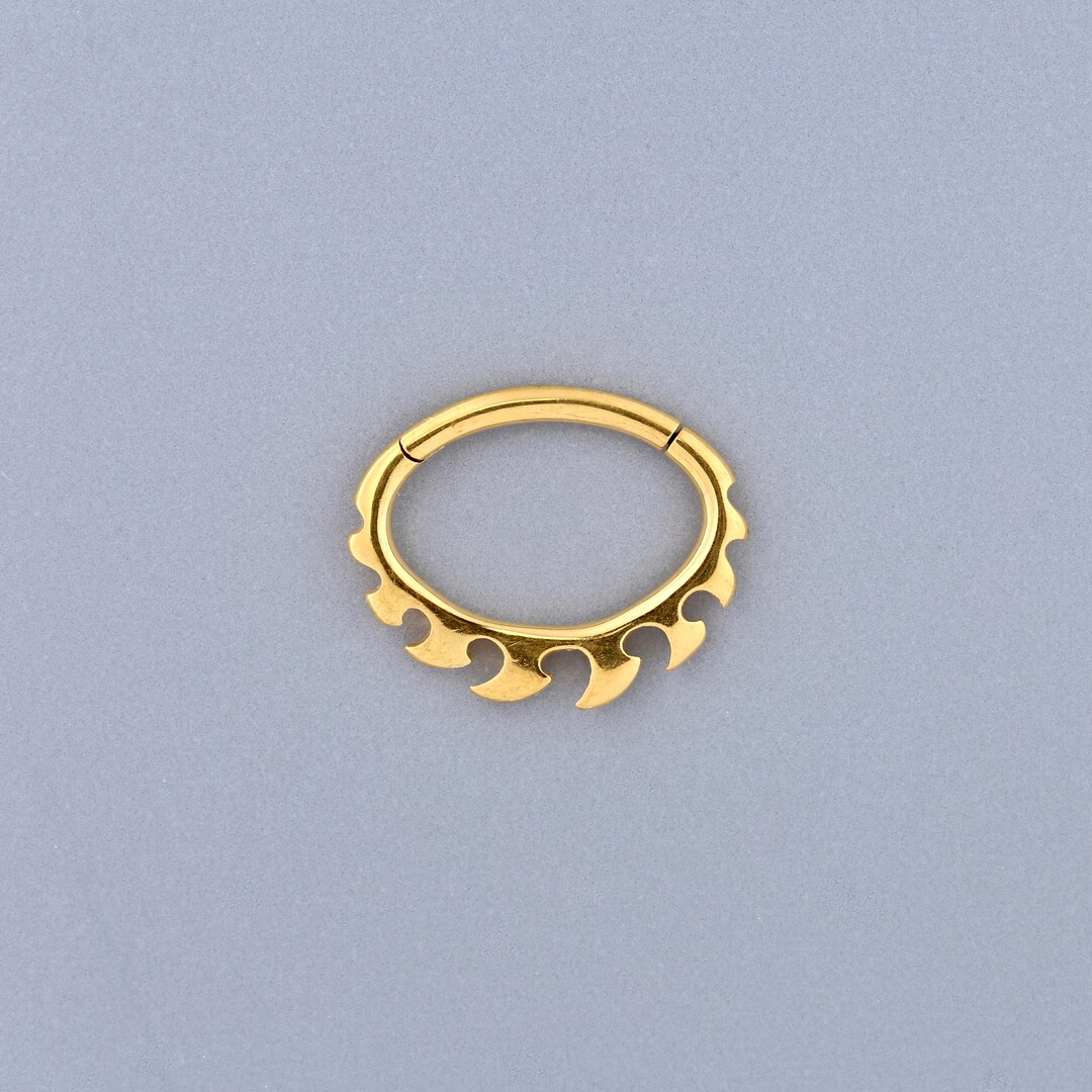 Gold Daith Clicker Ring Pvd Over Surgical Steel 16G - 6mm - Etsy