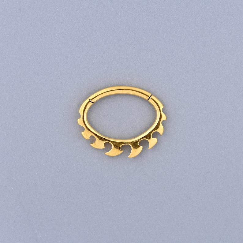 Gold Daith Clicker Ring Pvd Over Surgical Steel 16G - 6mm - Etsy