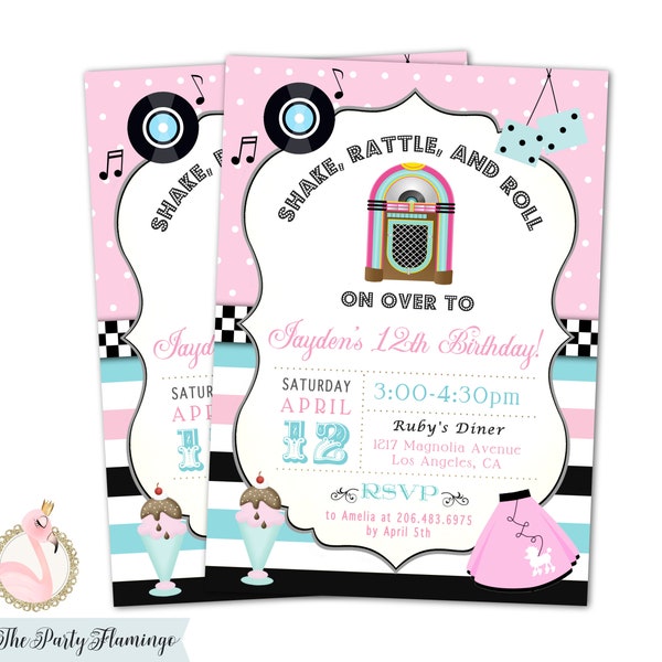 Sock Hop Invitation - Etsy