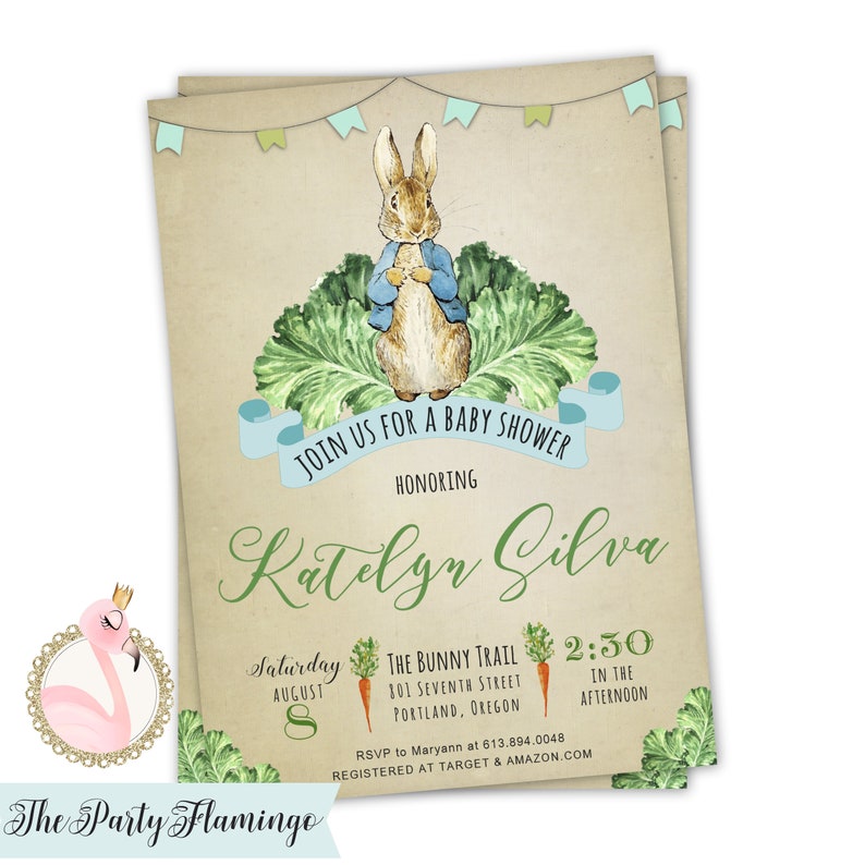 Peter Rabbit Baby Shower Invitation Peter Rabbit Invitations | Etsy
